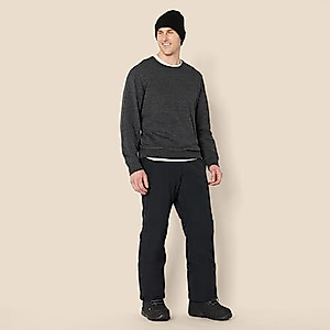 Amazon Essentials Men's Water-Resistant Insulated Snowboard Ski Snow Pant, Black, Large