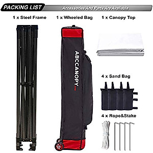 ABCCANOPY Patio Pop Up Canopy Tent 10x10 Commercial-Series (White)