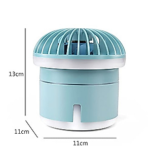 Small Personal Desk Fan Mini Misting Fan USB Rechargeable ultra-light portable long standby,3 Modes Mist Output with 350ml Water Tank,Cooling 3 Speeds Fan for Kids, Students, Outdoor, Bedroom, Office (blue)