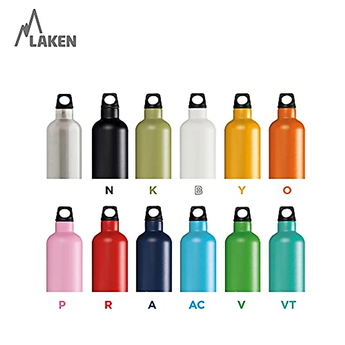 Laken Thermo Futura Vacuum Insulated Stainless Steel Water Bottle Narrow Mouth, 25 Ounce, Plain / Silver