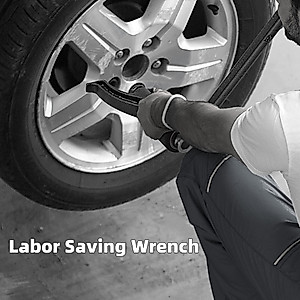 DURHAND Torque Multiplier Wrench Labor Saving Lug Nut Set W/7 Cr-V Socket