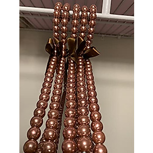 Pearl Clothes Beads Hangers for Kids Baby Girl Infant Toddler Childerns for Fancy Dress Closet Hanger Elegant Gift Ideas Metal Hangers (5 Pack) Coffee Color