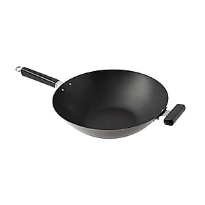 JOYCE CHEN Professional Series 14-Inch Carbon Steel Excalibur Nonstick Wok with Phenolic Handles