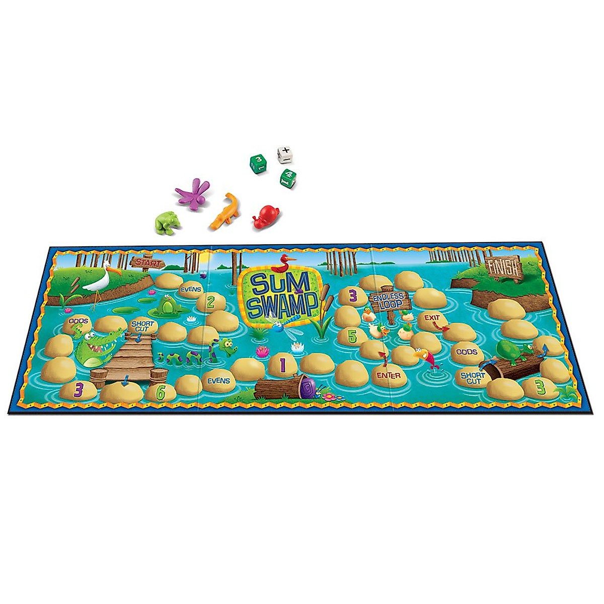 Learning Resources Math Adventure Pack, Sum Swamp & I Sea 10 Games, Stem Math Skills, Ages 5+