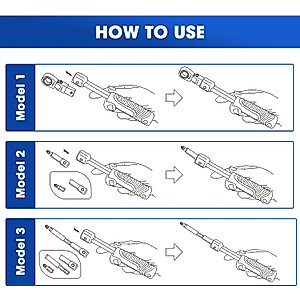 LSLANSOON 27 Pcs Flex Head Ratchet Wrench Set, 6mm-20mm Changeable Torx Ratchet Wrench Heads with Screwdriver Bits Multi Tool Set with Case