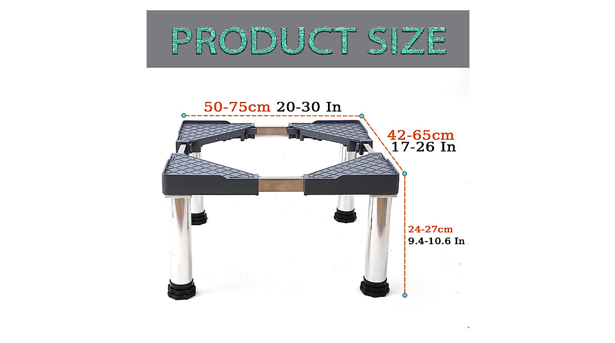 Adjustable Washer & Dryer Stand - Heavy Duty, Stable & Easy to Assemble