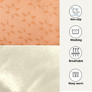 Coikll Cream-Colored Solid Color Pet Bed Pad Soft Dog Bed Mat with Anti-Slip Bottom, Machine Washable Crate Pad Mattress for Dog Sleeping- 24 * 18inches