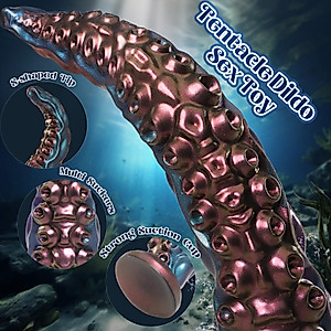 COKARAGE Tentacle Dildo Sex Toys - 12.9" Realistic Anal Dildo with Strong Suction Cup, Anal Toys for G Spot & P Spot Stimulation, Huge Monster Silicone Dildos Anal Plug Prostate Massager