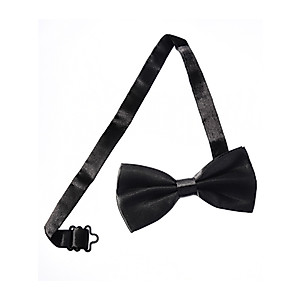 Sumind Men's Pre-Tied Bow Ties Tux Bowtie Adjustable Formal Neck Bowtie for Parties (Black, 1 Piece)