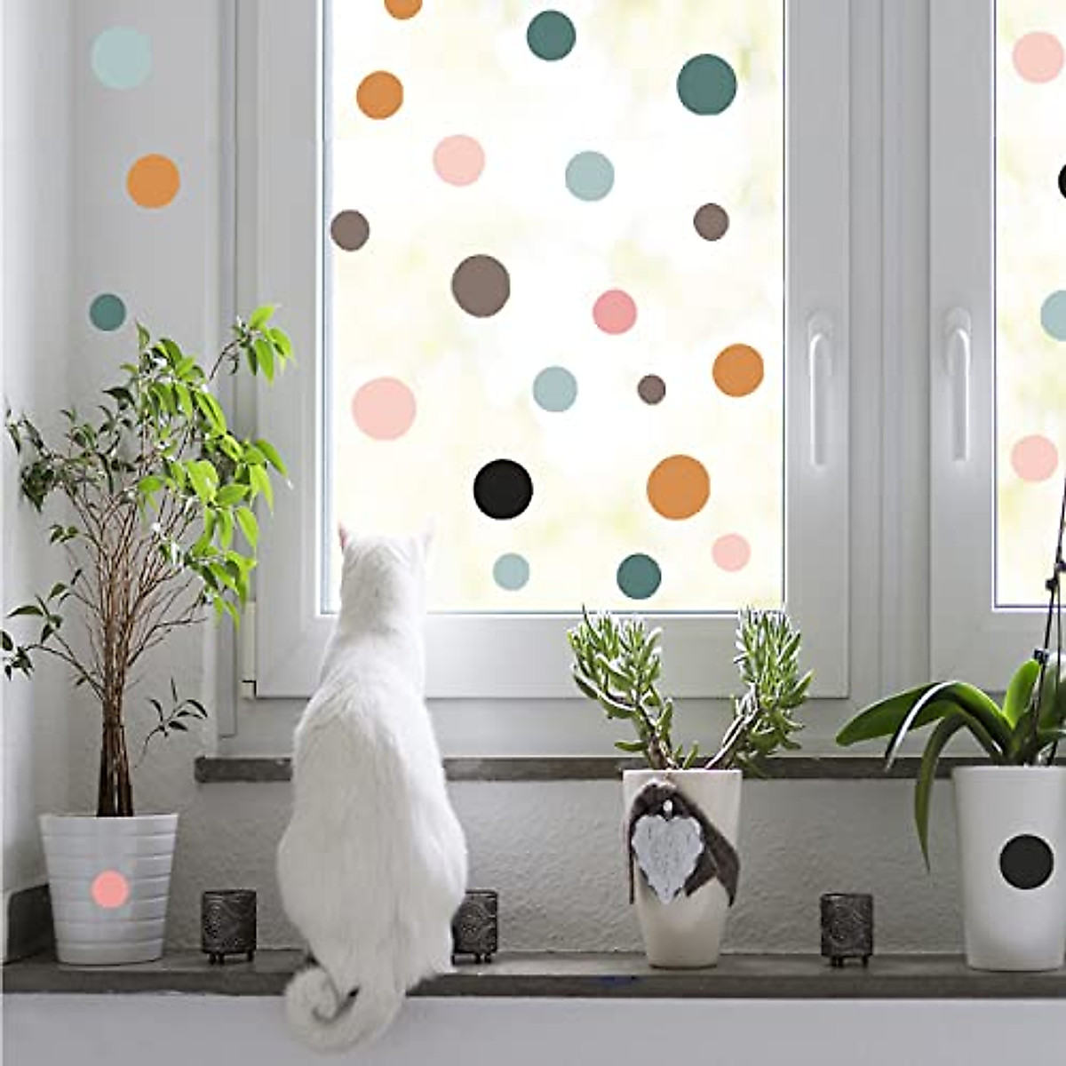 Colorful Polka Dots Wall Decals Boho Rainbow Wall Stickers Murals for Boys Girls Bedroom Living Room Classroom Playroom Decor 112pcs Dots Boho Vinyl Removable Art Wall Stickers