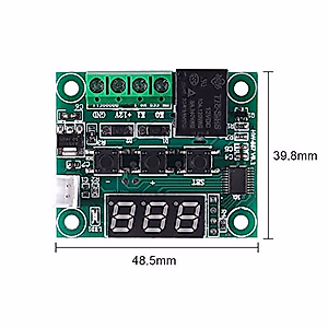 ALMOCN 2PCS W1209 DC Digital Temperature Controller Board 12V with Case, Red Digital Display Thermostat -50-110°C Electronic Temperature Temp Control Module Switch Waterproof