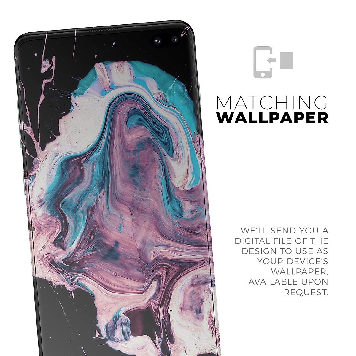 DesignSkinz Liquid Abstract Paint V62 Protective Vinyl Decal Wrap Skin Cover Compatible with The Samsung Galaxy S20 (Screen Trim & Back Glass Skin)