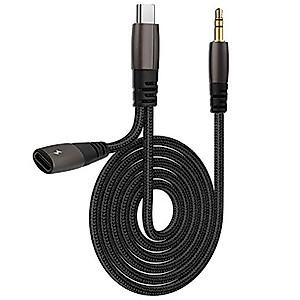 USB C to 3.5mm Aux Cable with Charger, 2 in 1 USB C to 3.5mm Car Stereo Headset Audio Cable with Charging Adapter Compatible with Samsung Galaxy S22/S22 Ultra/S21/S21FE/Note 10, Google Pixel 5/4/3/2