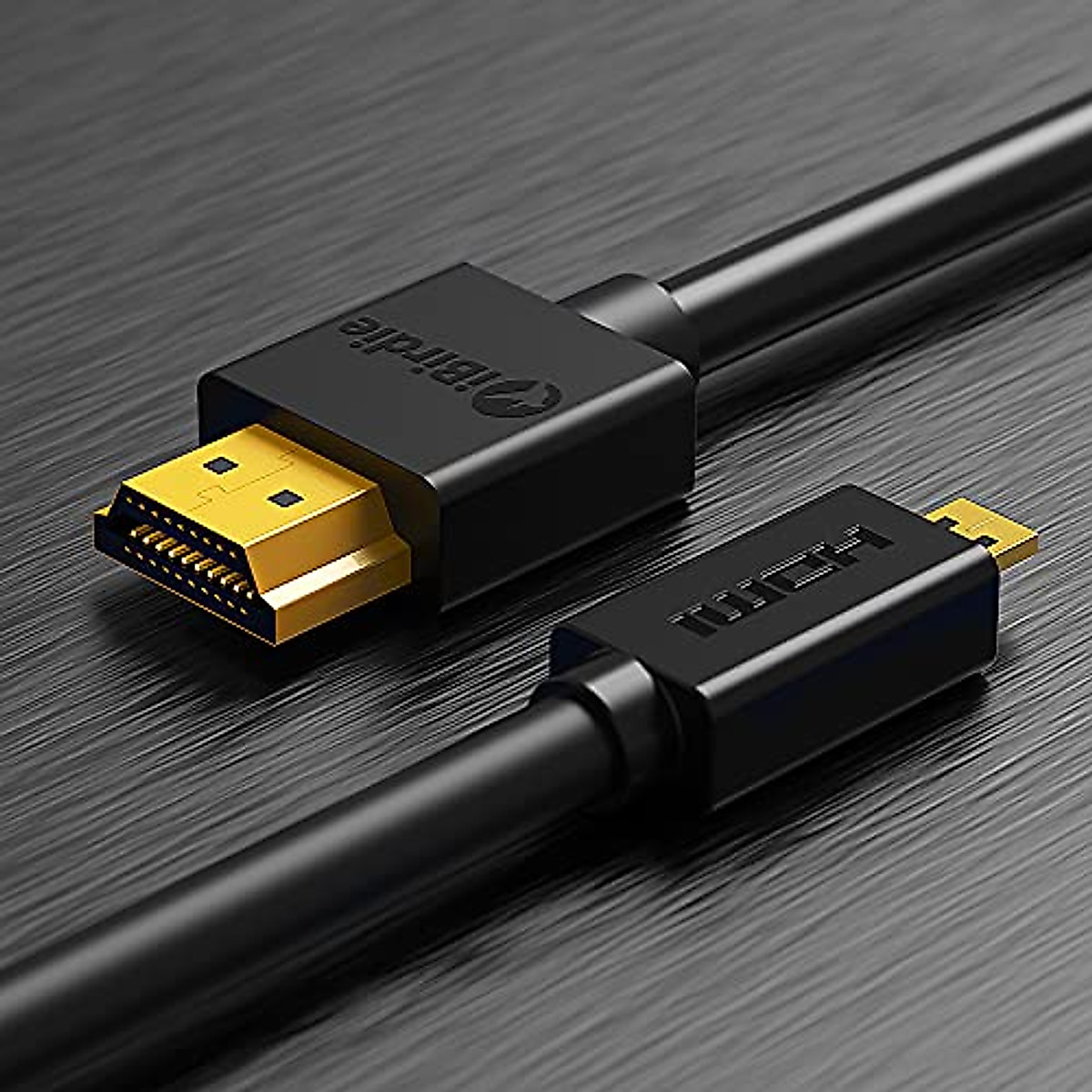 iBirdie Micro HDMI to HDMI Cable 10 Feet - High Speed 18Gbps Support 4K60 HDR ARC Compatible with GoPro Hero 7 6 5 4, Raspberry Pi 4, Camera A6000 A6300 B500, Lenovo Yoga 3 Pro, Yoga 710
