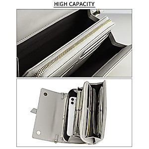 VASETA Small Crossbody Bag for Women, Crossbody Purse Shoulder Bag, Leather Clutch Wristlet Purses Handbag, Cash Handbag, Card Holder Wallet with Adjustable Strap