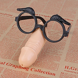 Colcolo 6X Toys Male Penis Nose with Eye Glasses Hen Party Supply