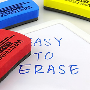 6 Pack White Board Erasers Magnetic Whiteboard Dry Eraser for White Board, Whiteboard Erasers for Kids Classroom, 6 Colors