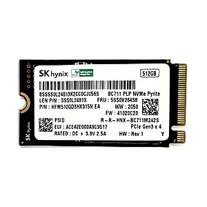 Oemgenuine OEM SKHynixx 512GB M.2 PCI-e NVME Internal Solid State Drive 42mm 2242 Form Factor M Key