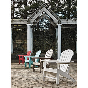 Signature Design by Ashley Sundown Treasure Outdoor Patio HDPE Weather Resistant Adirondack Chair, Red