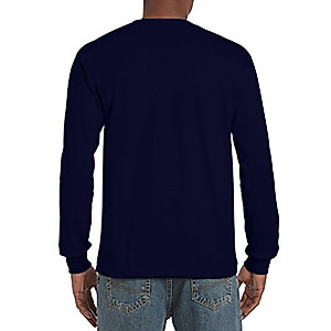 Gildan Men's Ultra Cotton Long Sleeve T-Shirt, Style G2400, Multipack, Navy (2-Pack), 2X-Large