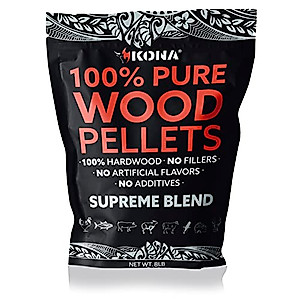 Kona Supreme Blend Smoker Pellets, Intended for Ninja Woodfire Outdoor Grill, 8 lb Resealable Bags