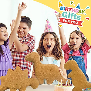 Dino Nugget Pillow for Birthday Gifts, Dinosaur Chicken Nuggets Plush Funny Gifts for Boys Girls, Plush Nuggets Dinosaur Stuffed Animal, Dino Pillow Cute Dinosaur Gifts for Kids (Small, Tyran Rex)