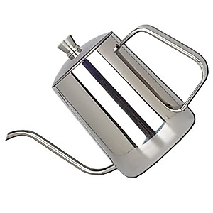 PAMINGONO Coffee Pot Mini Tea Kettle Coffee Spout Coffee Kettle Espresso Coffee Coffee Maker for Camping Tea Pitcher with Lid Spout Kettle Stainless Steel Silver