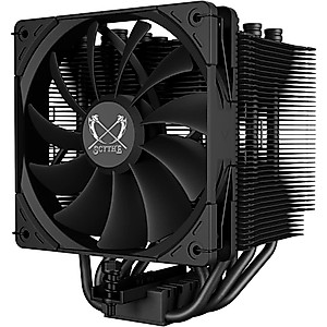 Scythe Mugen 5 Rev.C CPU Air Cooler, 120mm Single Tower, Black Edition LGA1700 AM5- Kaze Flex Black 120mm PWM Fan Bundle - Dual Fans Edition