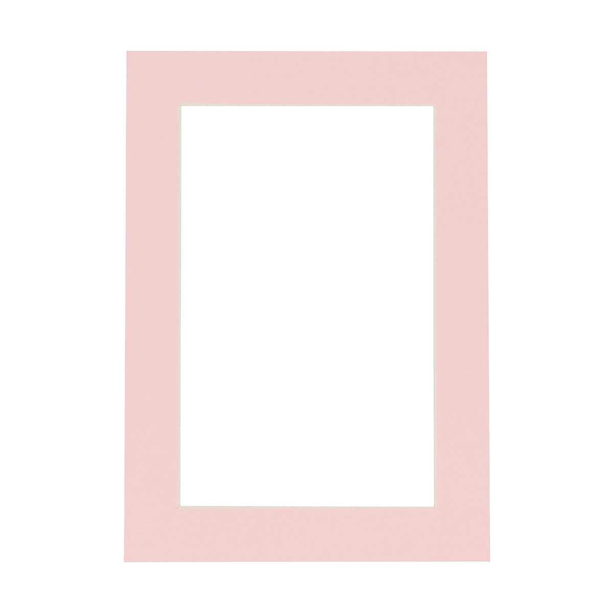 14x18 Mat Bevel Cut for 12x16 Photos - Acid Free Soft Pink Precut Matboard - For Pictures, Photos, Framing - 4-ply Thickness