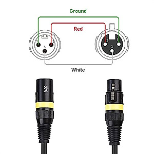 Cable Matters 2-Pack 22AWG Stage Light DMX Cable 25 ft / 7.6m with 3-Pin XLR Connector