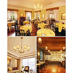 CYLYT E12 Chandelier Bulb 60 watt Equivalent, Dimmable LED Candelabra Light Bulbs 6W, 2700K Warm White 650 Lumen Lightbulbs, CA11, UL Listed, Pack of 12