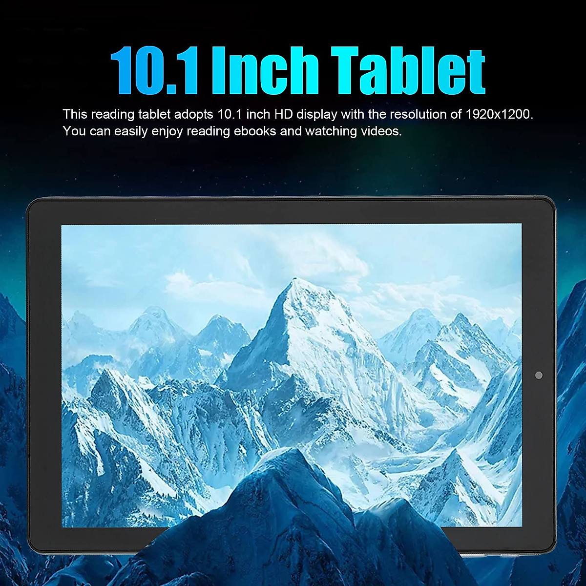 TOPINCN Grey Tablet, Octa Core CPU 10.1 Inch Reading Tablet 4GB RAM 64GB ROM for Work (US Plug)
