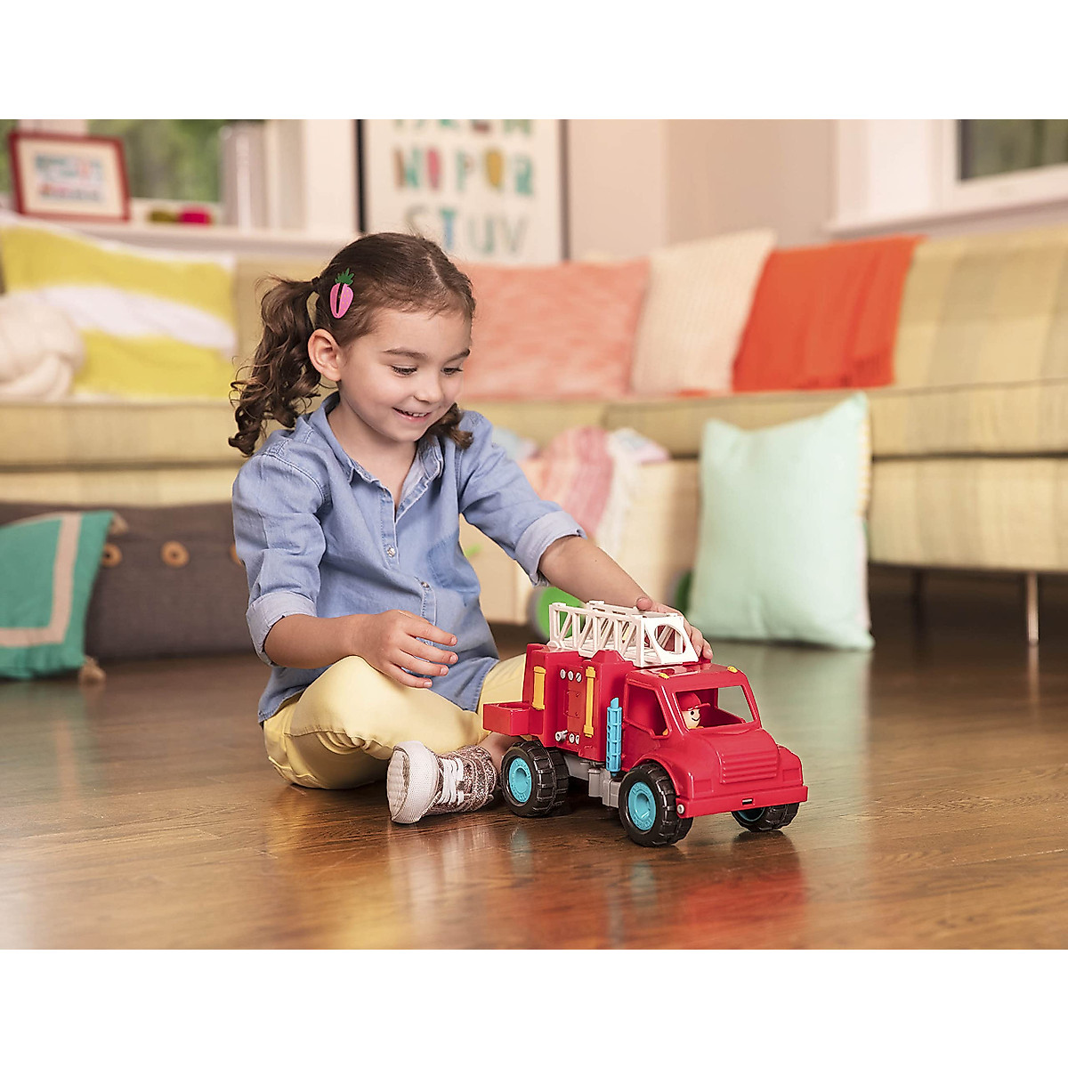 Battat – Toy Fire Truck & Figures – Classic Toddler Trucks – Red Fire Engine Toy – Soft Rubber Wheels – 18 Months + – Fire Engine