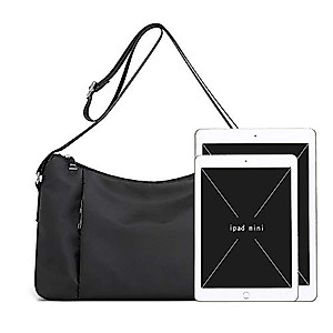 SplendoRoute Multi Pocket Shoulder Bag for Women Nylon Sling Crossbody Bag