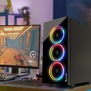 HAJAAN Breeze Gaming Desktop Tower PC - Intel Core i3-10100F Processor, GeForce GT 1030 2GB GDDR5, 16GB DDR4 RAM, 512GB SSD, Windows 11 Pro - New