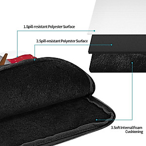 Red Merry Christmas Snowman Decor 13 inch Portable Laptop Sleeve Compatible with MacBook Air Notebook Computer Case for Men Women College School Students