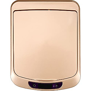 Hanover Home Hands-Free Metal Trash Can with Fingerprint-Resistant Finish, Soft-Close Motion Sensor Lid, and Removable Bin for Bathroom and Bedroom - 3.2 Gallons (12 Liters) in Rose Gold