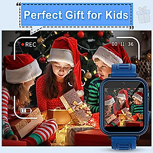 Smart Watch for Kids Boys, Kids Smart Watch Boys With 24 Games Alarm Clock Calendaring Camera Music Player Time Display Video & Audio Recording, Toys for 3-12 Years Old Boys Touchscreen Toddler Watch