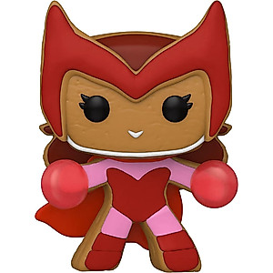 POP Marvel: Holiday - Gingerbread Scarlet Witch Funko Pop! Vinyl Figure (Bundled with Compatible Pop Box Protector Case), Multicolored, 3.75 inches