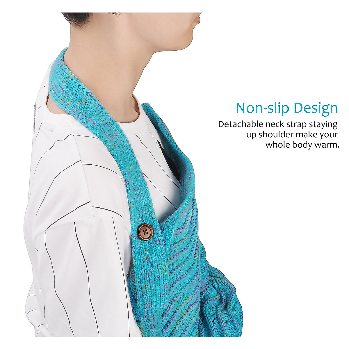 Tirrinia Sherpa Mermaid Tail Blanket for Adults Teens Girls Womens, Super Comfy Warm Anti-Slip Knitted Mermaid Blanket Wave Pattern | Gift Package Included, Blue