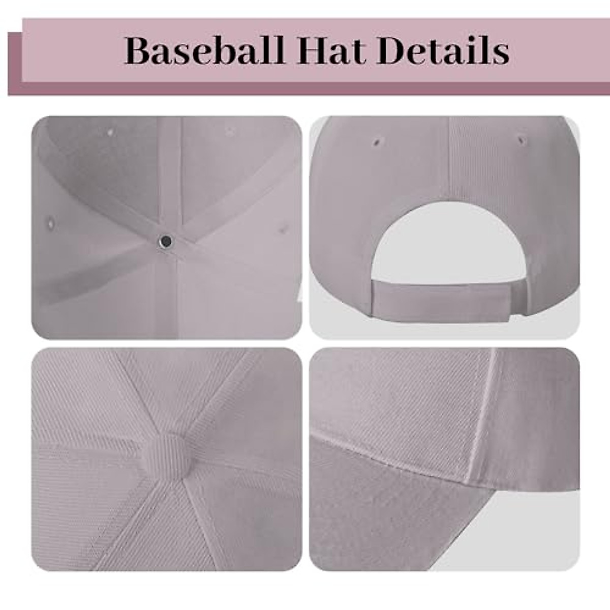 YEMHUKE Custom Hats, Soft Baseball Cap, Personalized Text & Photo Dad Hats, Custom Hat for Men & Women Gray, 1-8