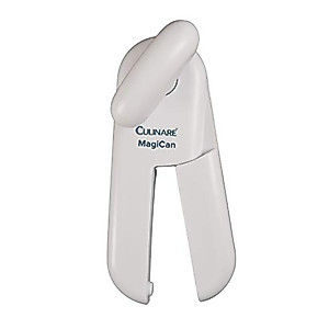 Culinare C10015 MagiCan Tin Opener | White | Plastic/Stainless Steel | Manual Can Opener | Comfortable Handle For Safety and Ease