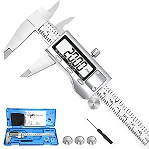 ACEMETER Digital Caliper 6 Inch Measuring Tool Stainless Steel Vernier Caliper Digital Micrometer with Large LCD Screen,Auto-Off Feature, Inch/Metric Conversion Measuring Tool Caliper (6 inch)