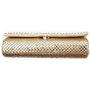 Jessica McClintock womens metal evening handbags, Light Gold, One Size US