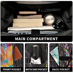 ALAZA Afro African American Woman Art Painting Large Laptop Backpack Purse for Women Men Waterproof Anti Theft Roll Top Backpack, 13 - 17.3 inch, Multi, One Size