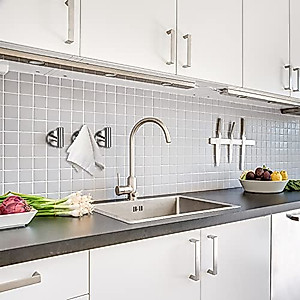 ALLOY+ Bath Towel Hooks Bathroom Coat Hook Robe Hook 4 Pieces Towel Hooks Stainless Steel Wall-Mount Heavy Duty Door Hanger for Bathroom Bedroom Kitchen Hotel Cabinet