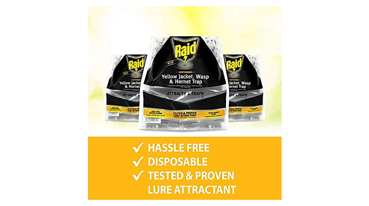 Raid Yellow Jacket and Wasp Trap (3-Pack), Outdoor Wasp Trap ...