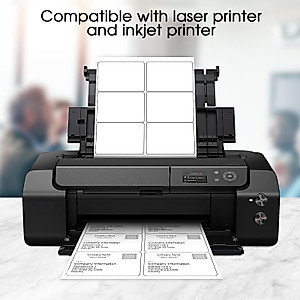 MaxGear 3-1/3x4 Shipping Address Labels,for Inkjet or Laser Printer, 6 Up Sticker Labels Paper, Matte White Paper Sheets, Strong Adhesive, Dries Quickly, Holds Ink Well, 180 Lables