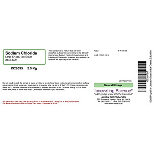 ALDON Innovating Science Crystalline Laboratory-Grade Sodium Chloride, 2.5kg - The Curated Chemical Collection
