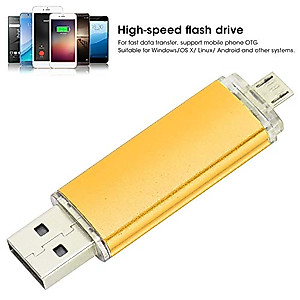 Micro USB Drive, Compact Shape High‑Speed Pen Drive with OTG Plug for Smart Phones for Computer(128GB)